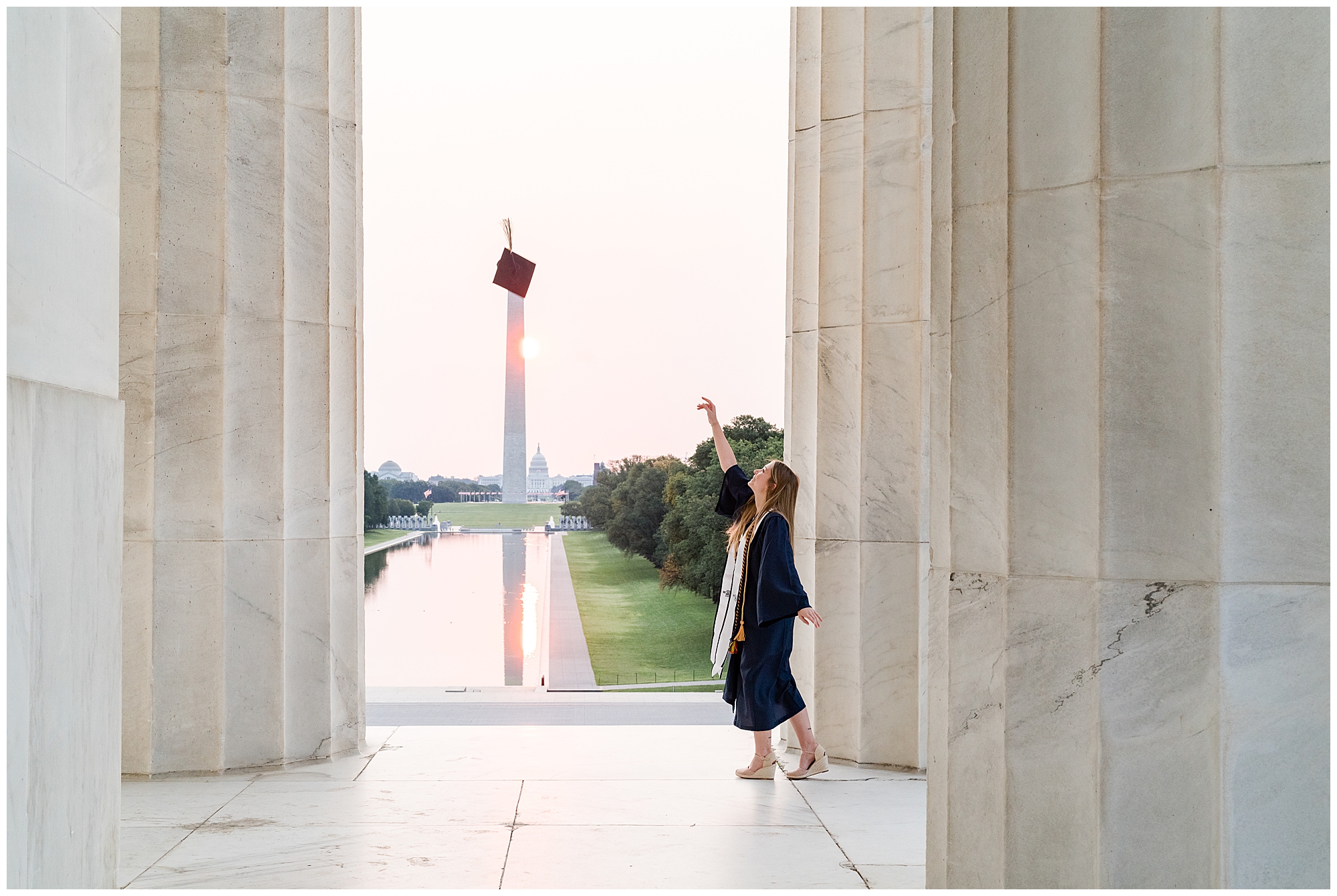DC graduation photography at sunrise - Imagery by Erin
